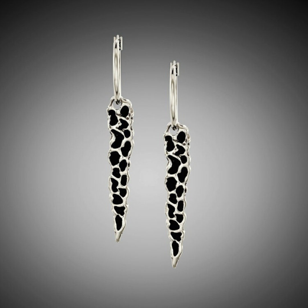 Long Silver Earrings, Statement Earrings, Unique Silver Earrings ...