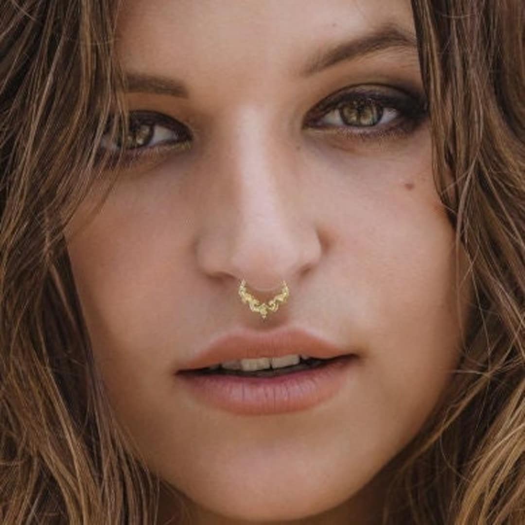 Fake Septum, Fake Piercing Jewelry, Faux Septum Ring, Fake Septum Ring ...