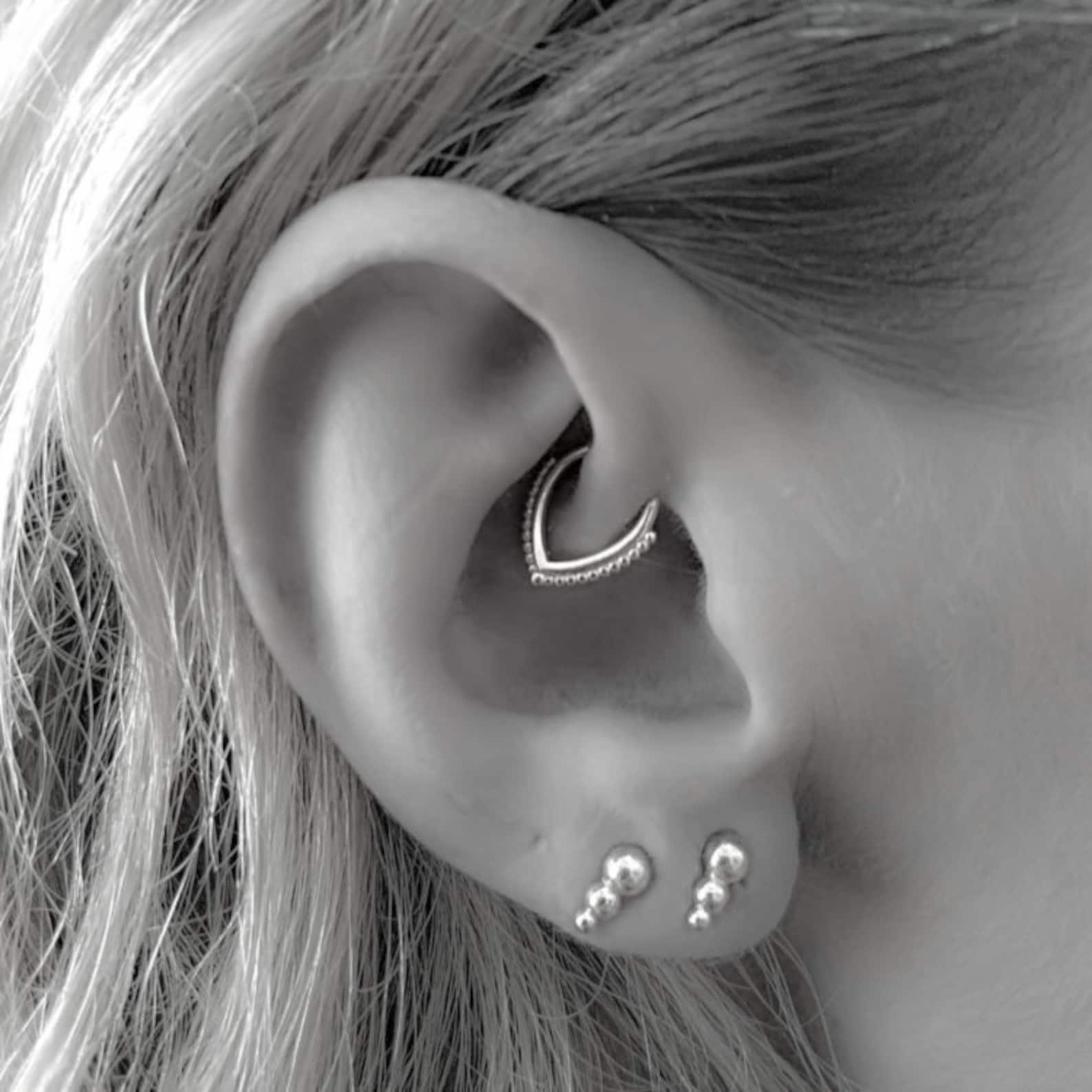 Sterling Silver Daith Earring Daith Piercing Jewelry Tribal - Etsy