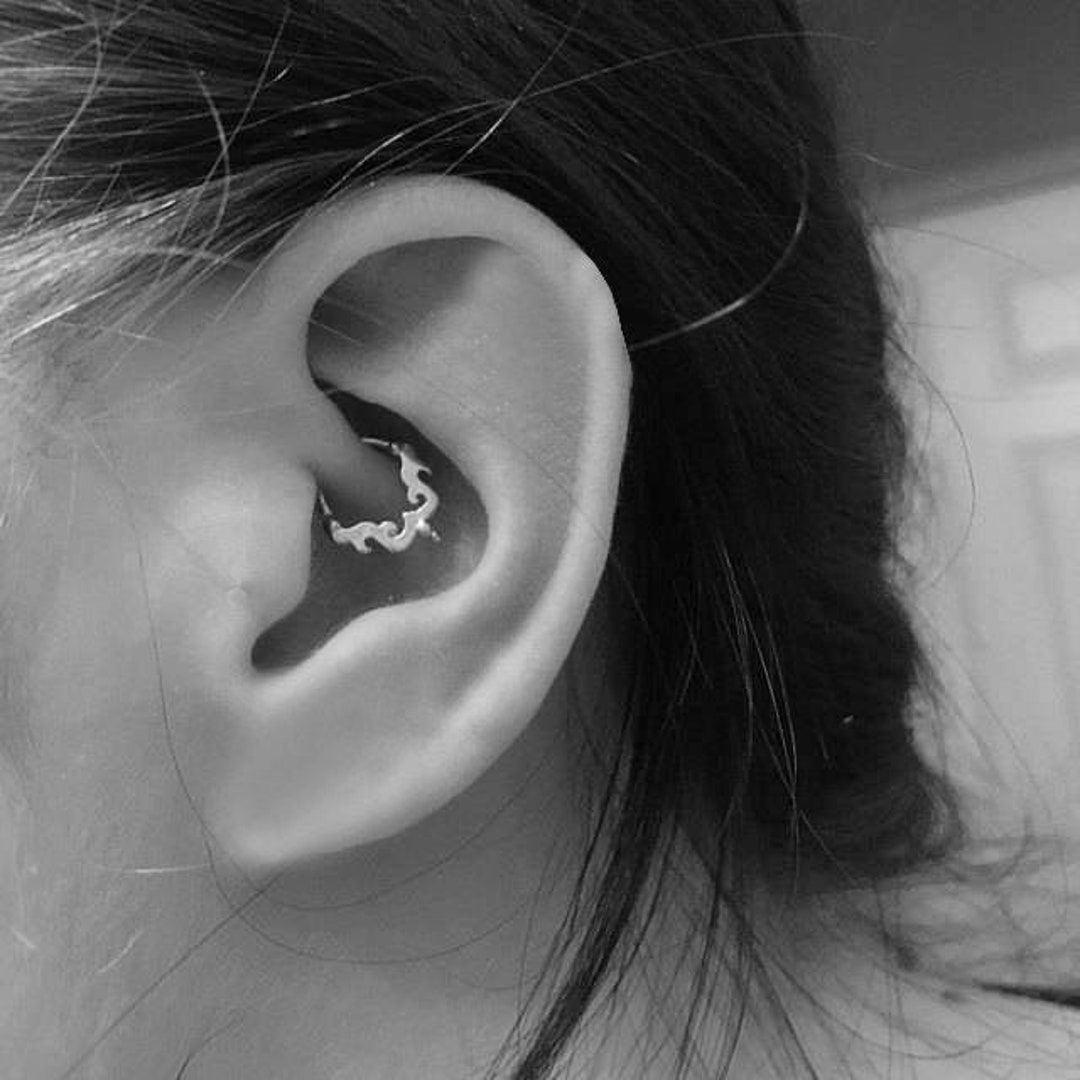 Daith Jewelry, Silver Septum Ring, Piercing Jewelry, Rook Piercing ...