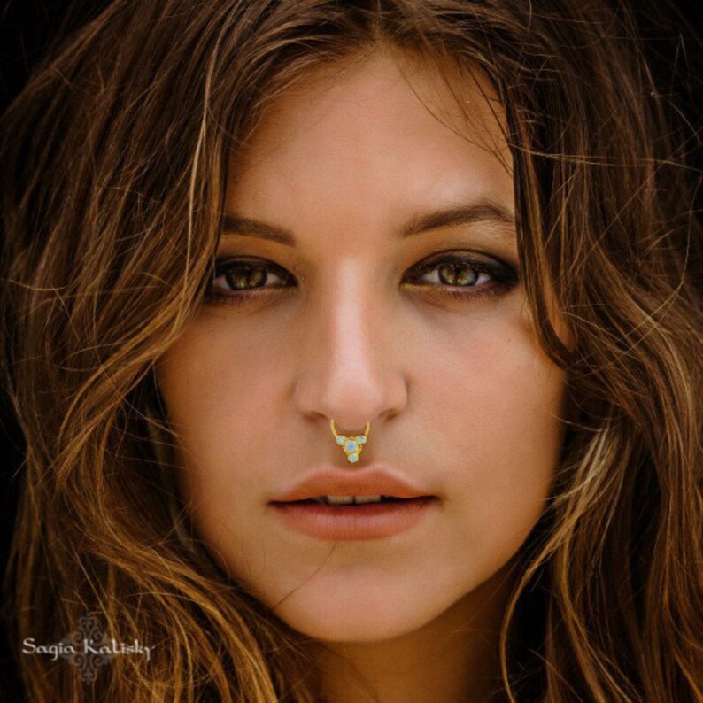 No Piercing Septum, Septum Clip On, Faux Piercing, Fake Septum Ring ...