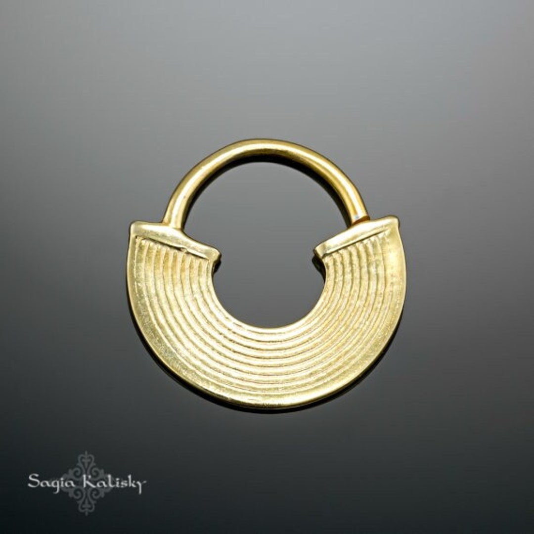 Tribal Septum, Gold Septum Ring, 16g Septum Ring, 18g Septum Ring ...