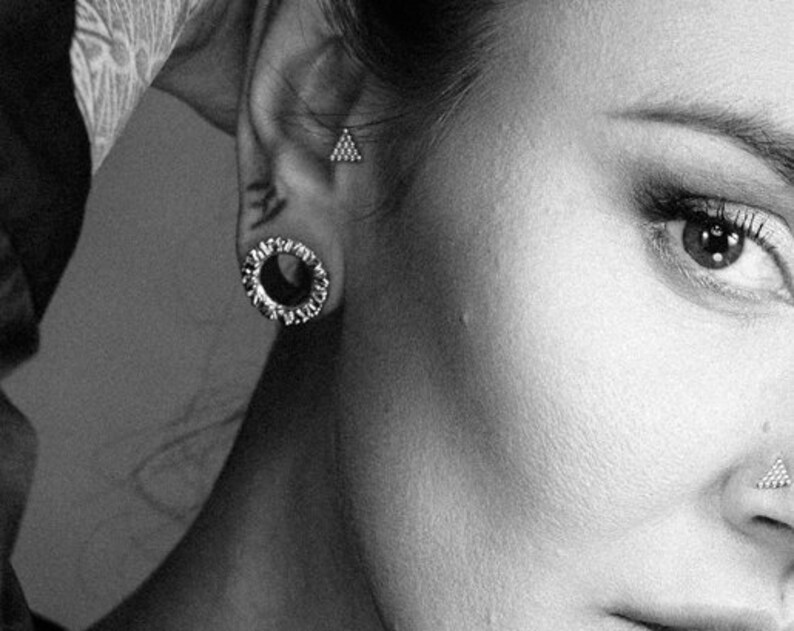 6-14mm Ear Tunnels Unique Sterling Silver Ear Tunnels Tunnel - Etsy Israel