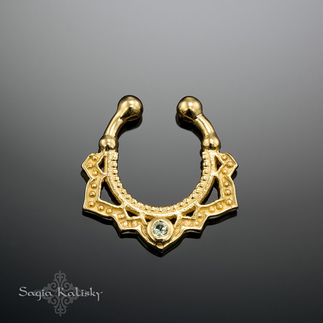 Septum Clip On Faux Piercing No Piercing Septum Fake Septum - Etsy