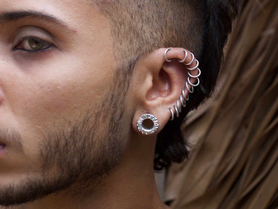 Sterling Silver Ear Tunnels Tunnel Plugs Silver Ear Plugs | Etsy