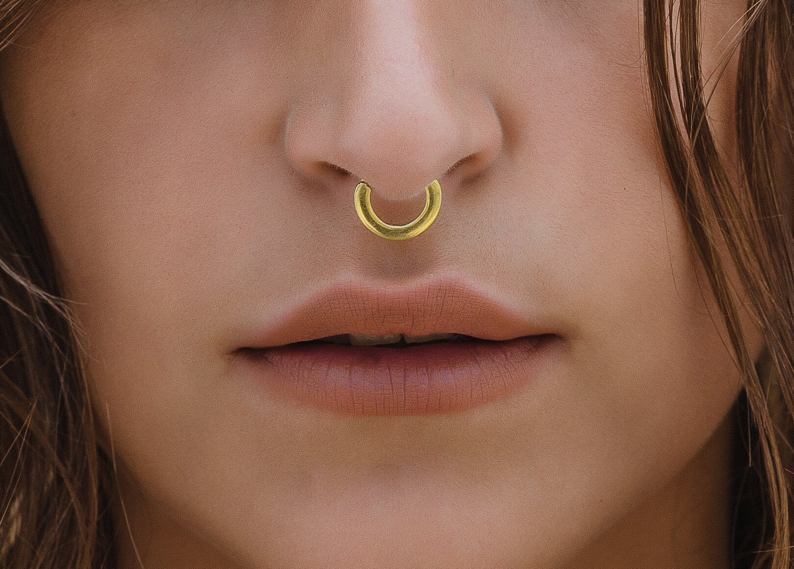 Gold Septum Ring Gold Septum Jewelry Gold Daith Earring | Etsy