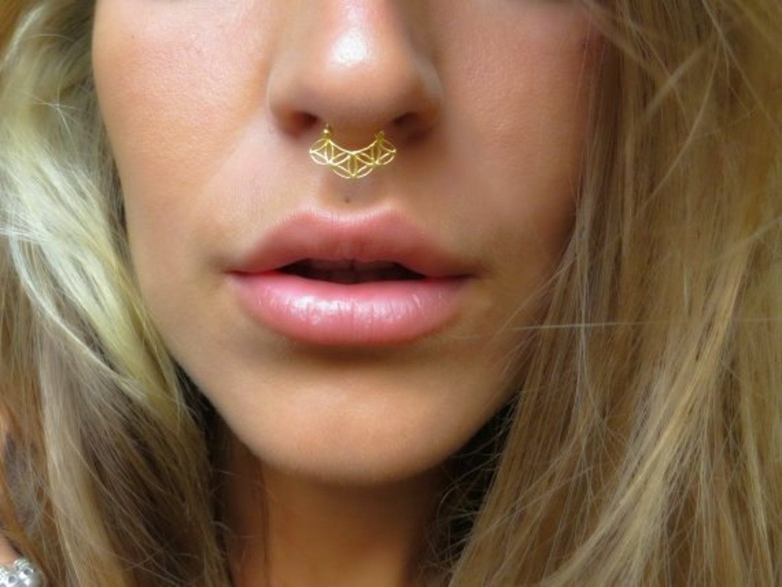 Fake Septum Ring, No Piercing Septum, Septum Clip On, Faux Piercing ...