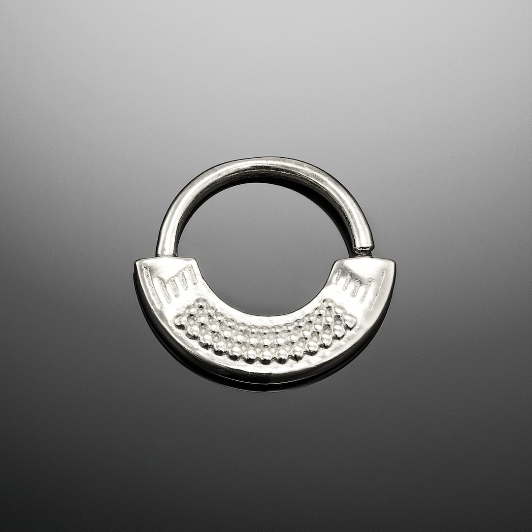 Tribal Nose Ring, Stering Silver Septum Ring, Septum Jewelry, Septum ...