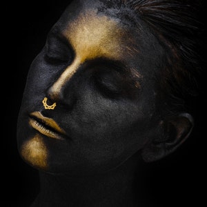 Lotus Ear Piercing, Gold Tragus Earring, Helix Piercing, Tragus Hoop ...