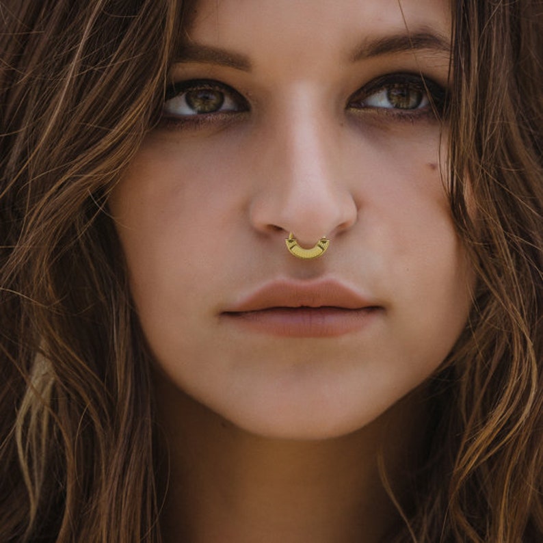 Tribal Nose Ring Stering Silver Septum Ring Septum Jewelry - Etsy