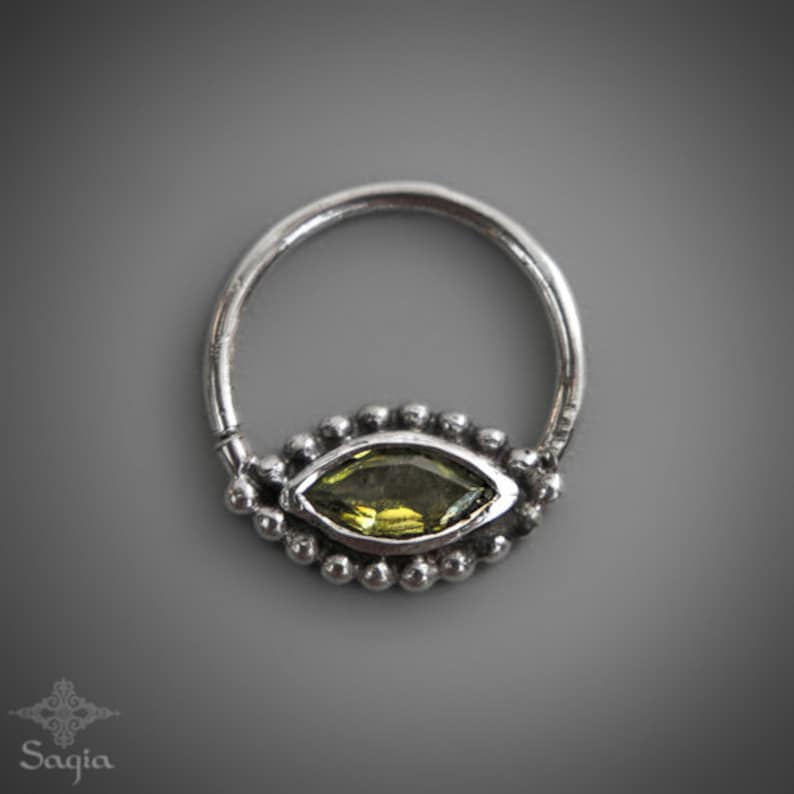 Silver Septum Ring Daith Jewelry Rook Earring Helix Hoop | Etsy