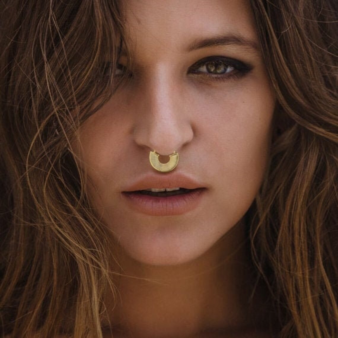 14k Solid Gold Septum Ring 16g Septum Ring 18g Septum Ring - Etsy