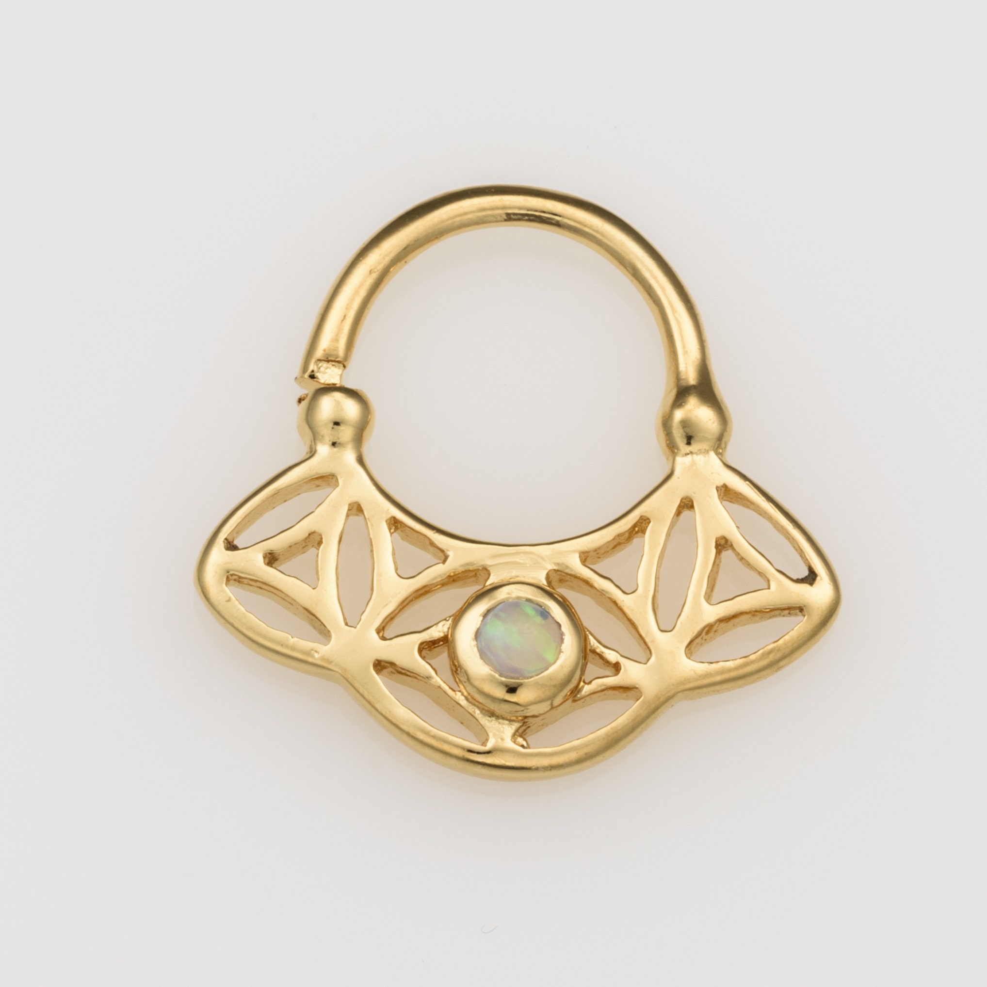 Septum Piercing, 14K Gold Septum, Solid Gold Septum Ring, Indian Septum ...