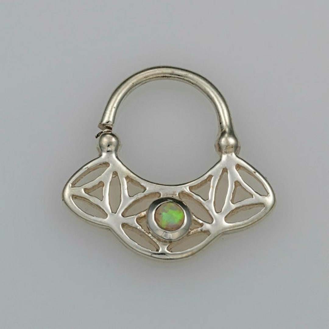 Silver Septum Ring Silver Septum Piercing Daith Jewelry - Etsy