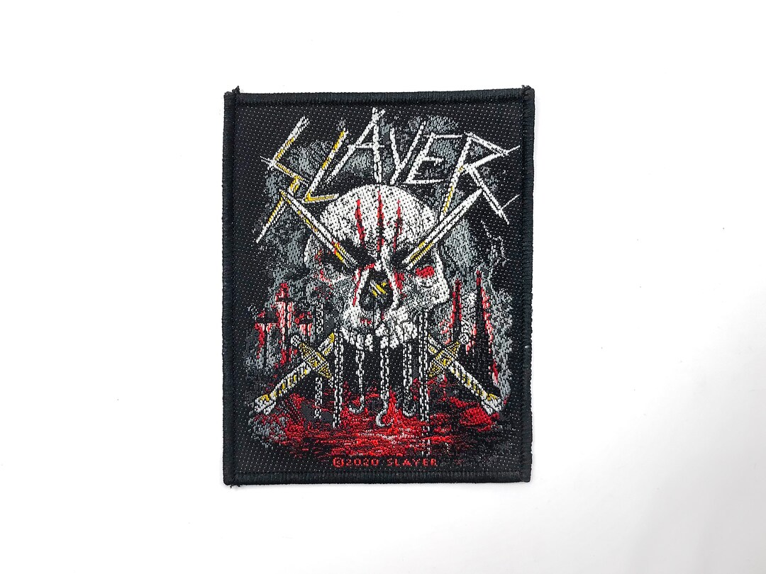 Skull and Swords Patch Woven Patch Thrash Metal Patch - Etsy