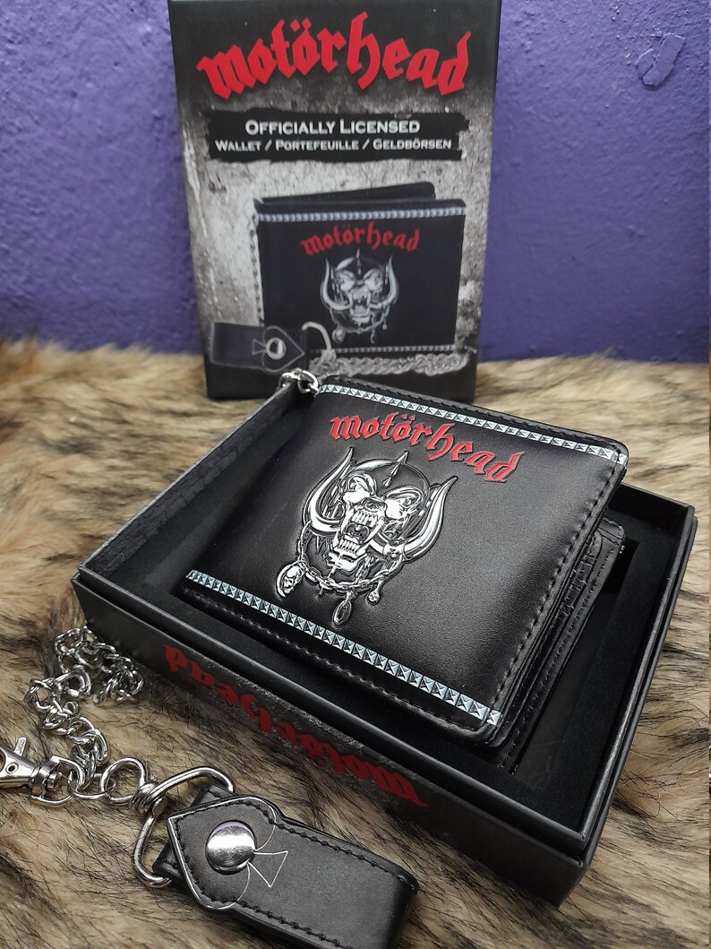 Motorhead Wallet Mens Wallet Chain Wallet Warpig Wallet - Etsy