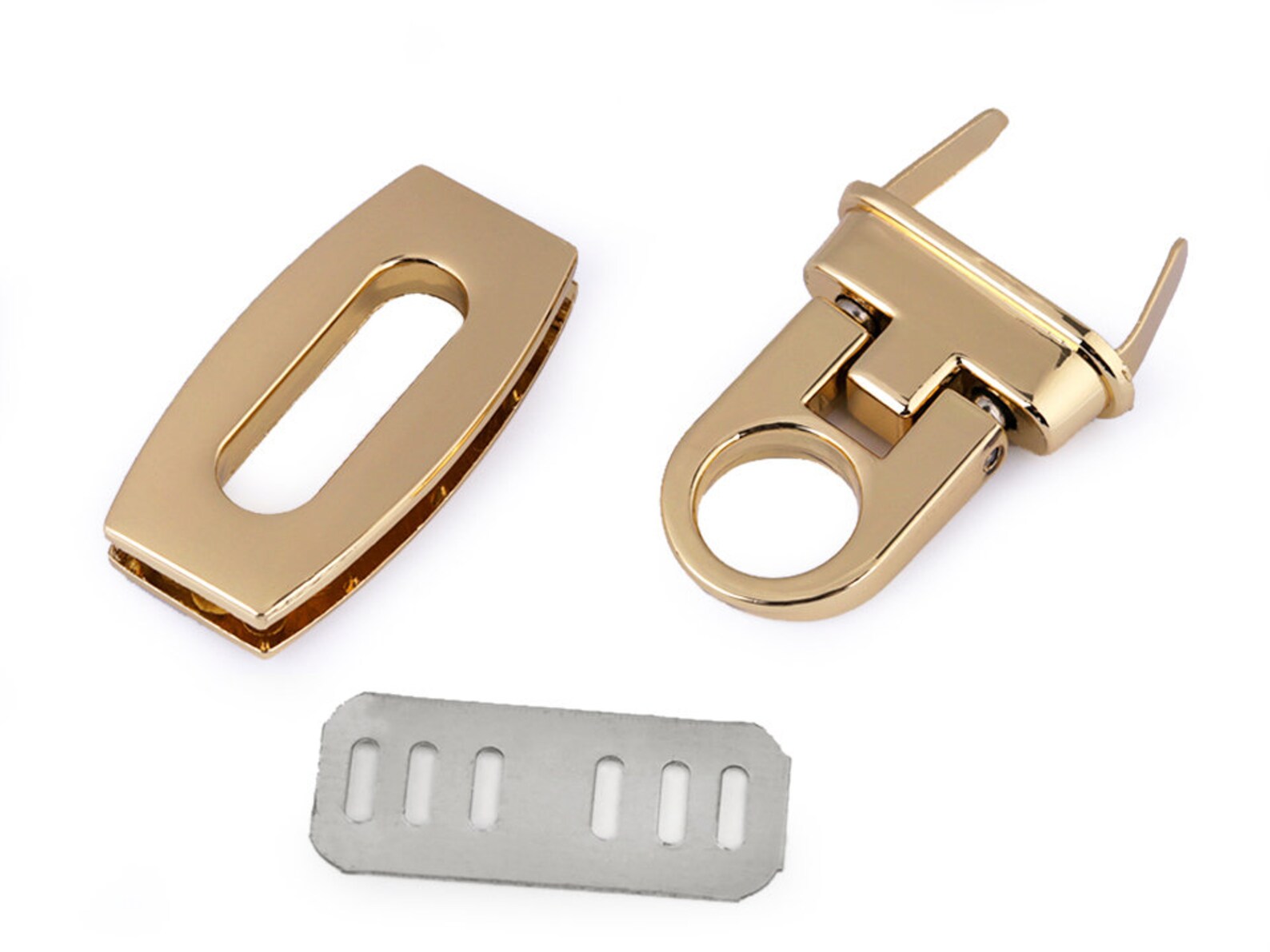Handbag / Purse Lock Set 20x40 Mm Gold / Decorative Pressure for ...