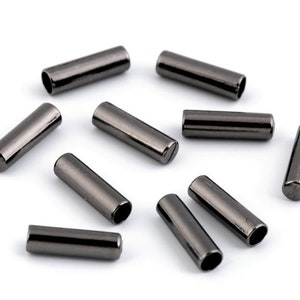10 Cord End Tube Clasps 4mm / Black, Gold, Silver, Blackened Silver ...
