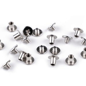 10 Saddle Rivets Ø10 Mm Silver Nickel or Pink Gold, Metal Rivet for ...
