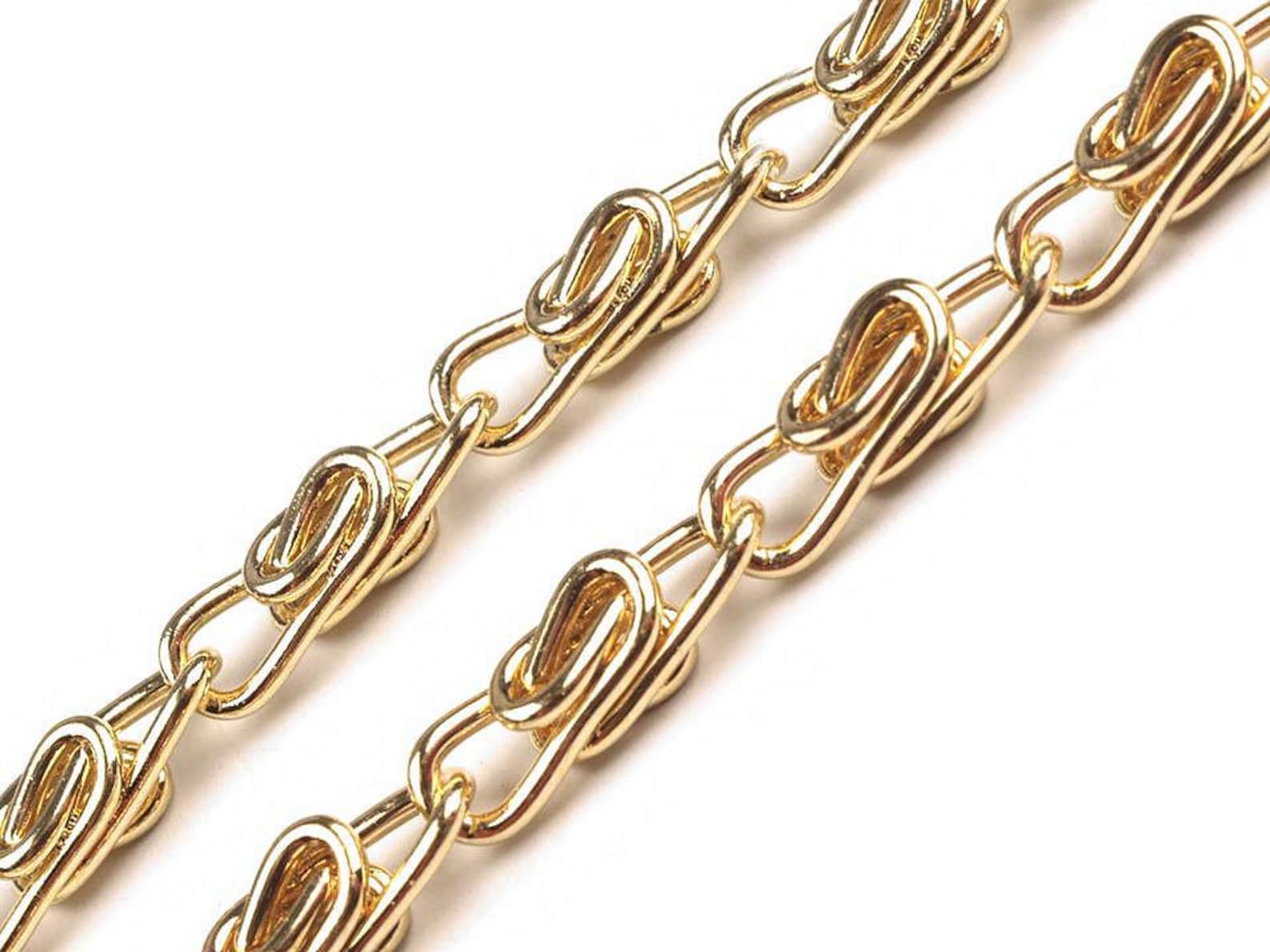 Metal Chain Bag Handle 90 Cm / Gold, Silver, Bronze, Black / Bag ...