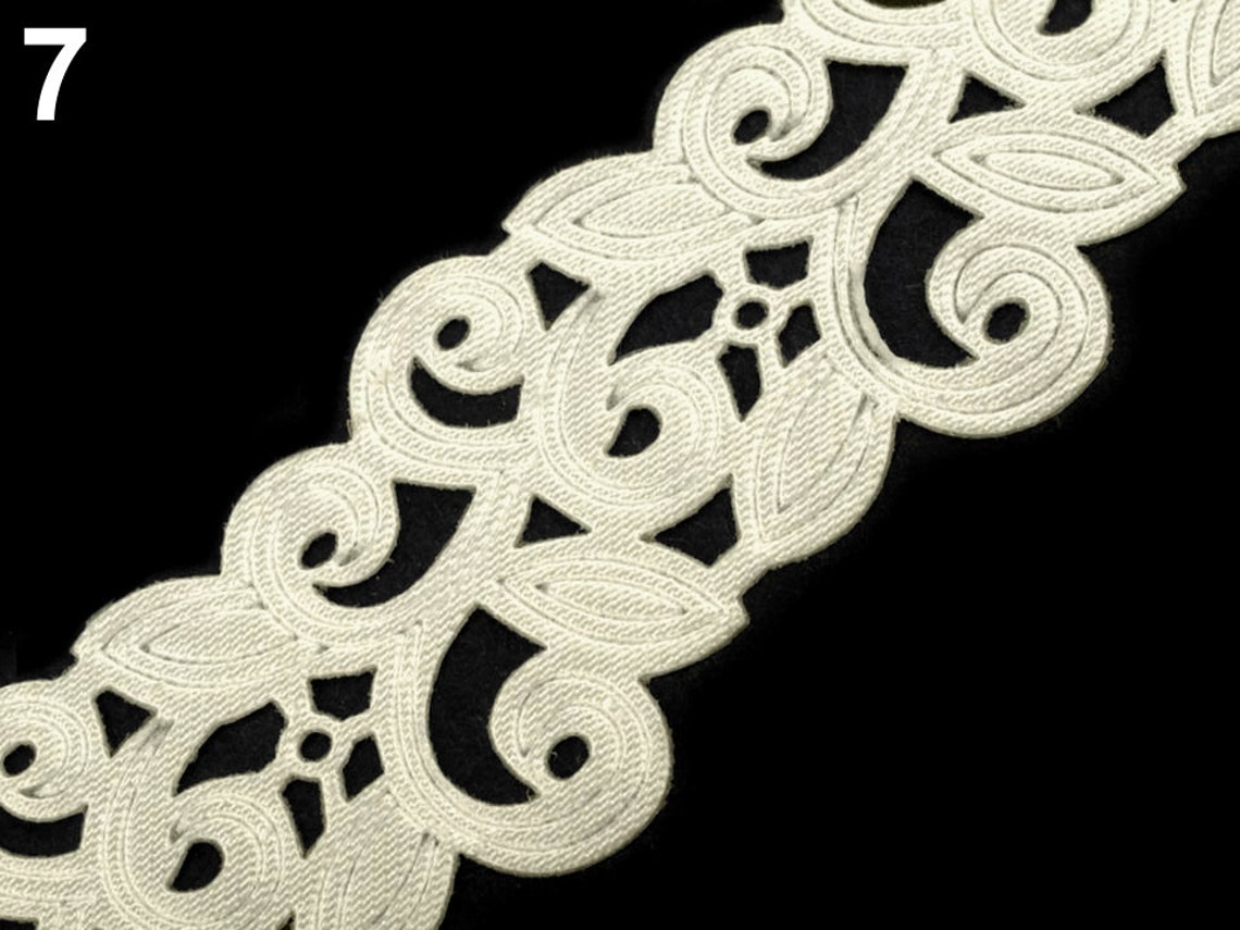 3M Laser Cut Out Satin Ribbon 22mm Black White Ivory Pink / | Etsy