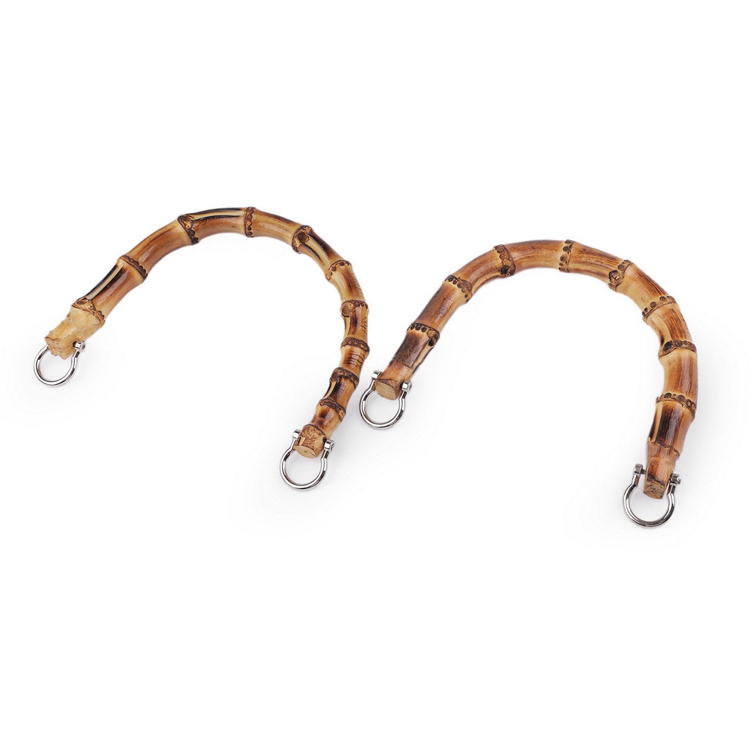 2 Bamboo Bag Handles 15x18 Cm With Gold or Silver Buckles - Etsy