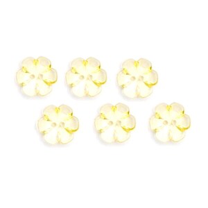 10 Transparent Flower Buttons 13mm / Many Colors / Plastic Clear ...