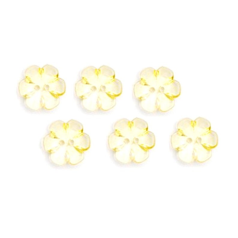 10 Transparent Flower Buttons 13mm / Many Colors / Plastic Clear ...