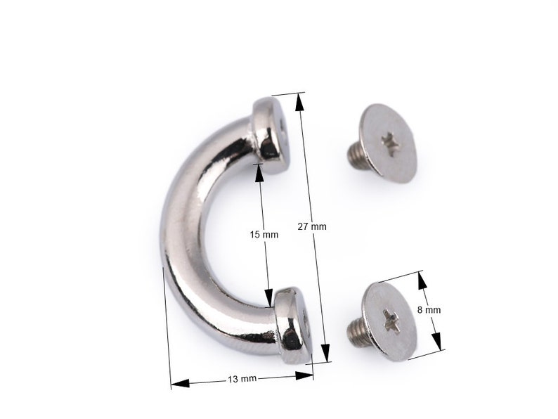 4 Decorative Metal Loops for Leather Goods / Silver or Bronze - Etsy