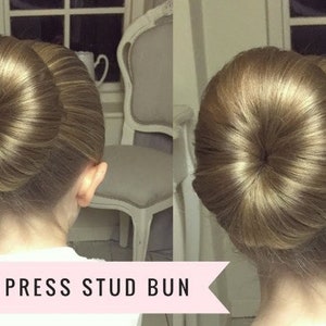 Bun Former With Press Stud 9 Cm / Ivory, Brown, Black / Foam Accessory ...