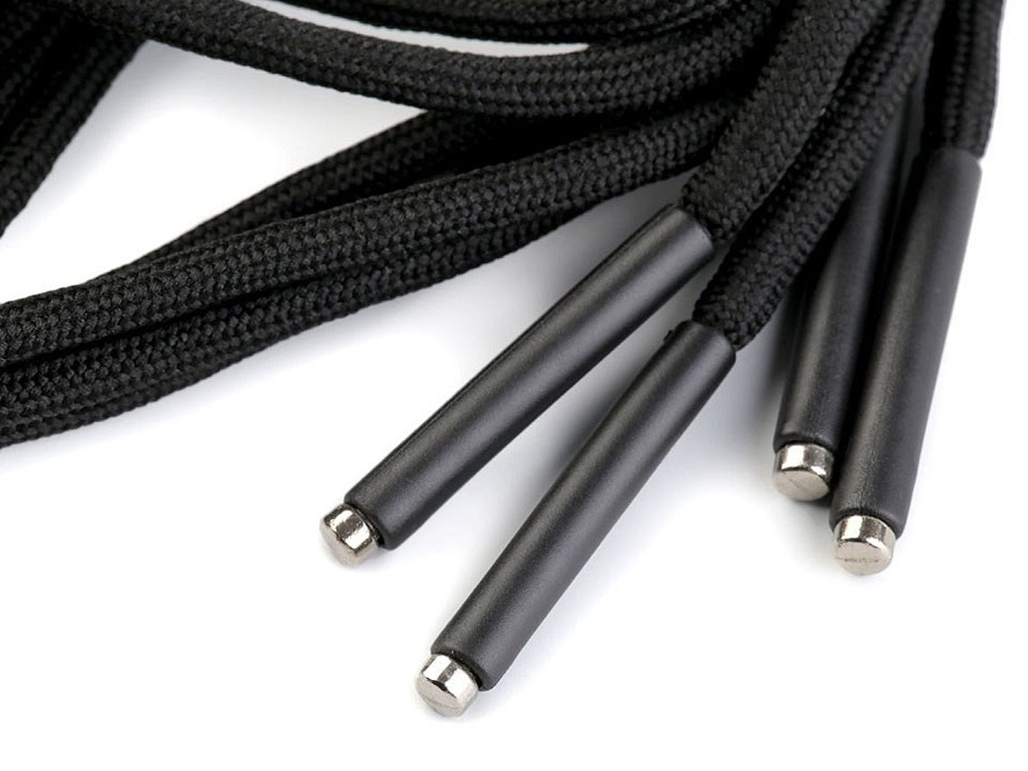 4 Black Hoodie Strings 130/140 Cm With Tips / Shoe Laces With - Etsy