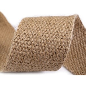 Burlap Tape Ribbon / 20-30-40mm / Natural Burlap Ribbon, Jute Ribbon ...