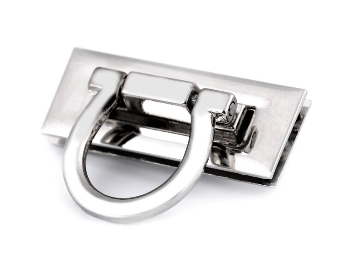 Flip Twist Handbag Purse Lock Fastening 17x45mm / Silver Metal Tuck ...