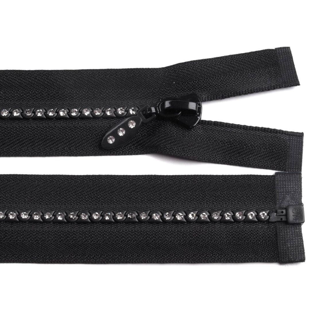 Rhinestone Zipper 50-55-60-65-70cm / Many Colors / Decorative Zipper ...