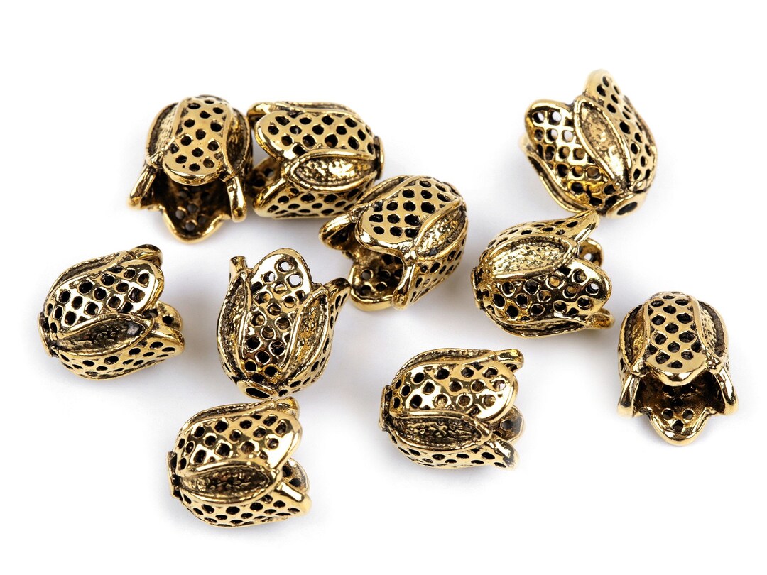 4 Cord Stops 12mm Metal Bell Shape / Double Spring Cord Stopper, Cord ...