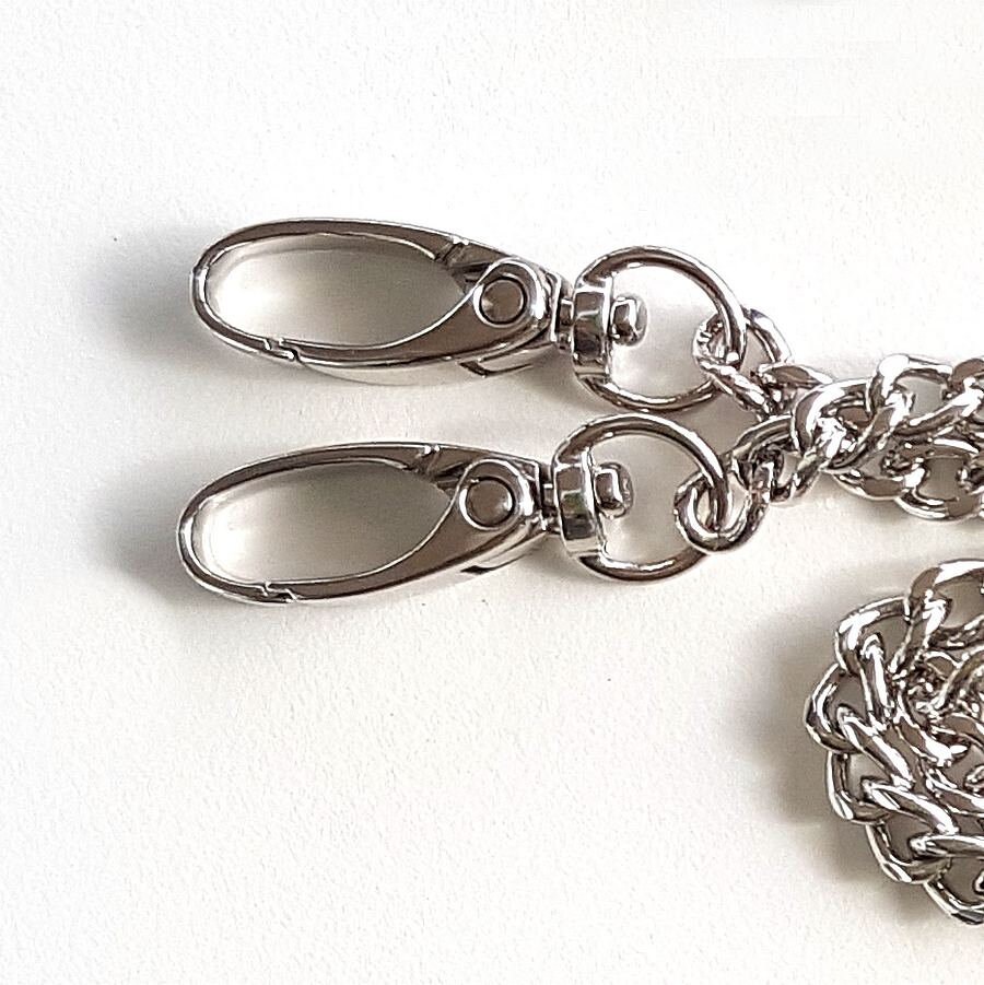 Metal Bag Strap Chain 120cm With 2 Carabiners / Bag Handles, Shoulder ...