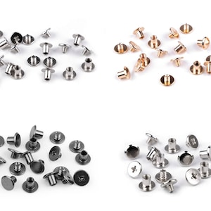 10 Saddle Rivets Ø10 Mm Silver Nickel or Pink Gold, Metal Rivet for ...