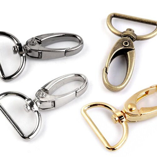 2 Oval Carabiner Snap Clip Hook / Silver Gold Black / / Metal - Etsy