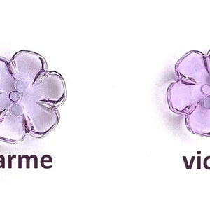10 Transparent Flower Buttons 13mm / Many Colors / Plastic Clear ...