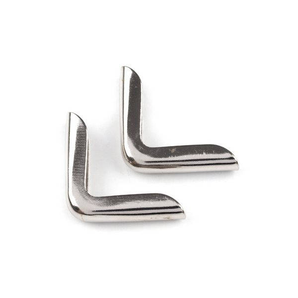 20 rounded corner corners 14mm / silver or bronze metal / | Etsy