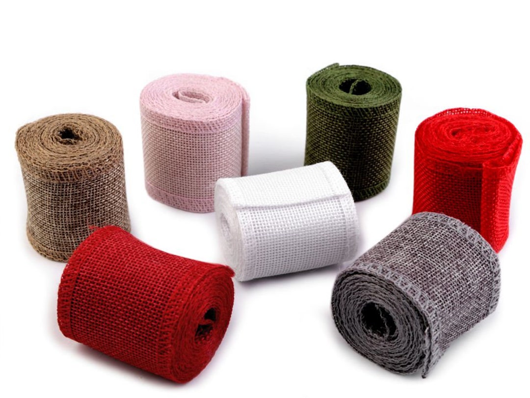 Imitation Jute Ribbon 50mm / Many Colors / Christmas Decoration, Jute ...