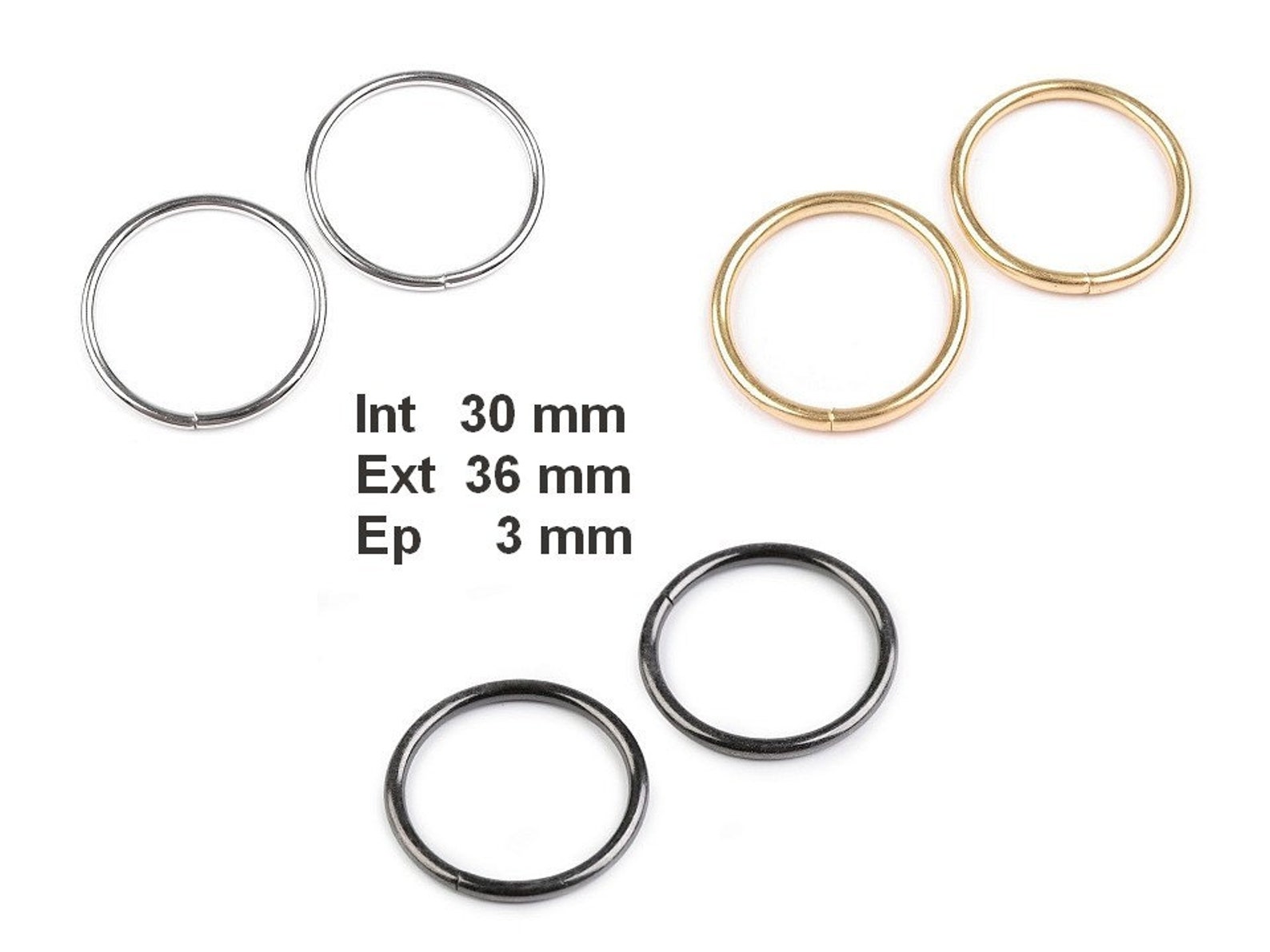 10 Open Metal Ring Buckles 20-25-30 Mm / Gold Silver Black / - Etsy