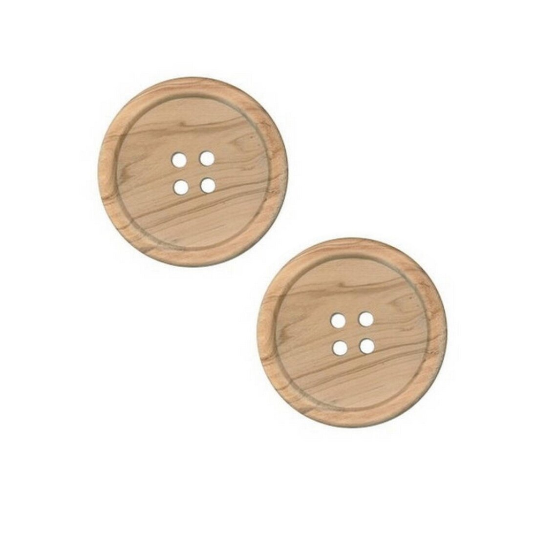 2 Wooden Buttons 4 Holes / 80 38 or 51 Mm / Big Buttons in - Etsy