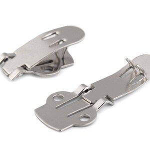 2 Shoe Buckle Clips in Metal / Silver or Bronze / Customization of ...