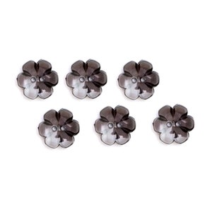 10 Transparent Flower Buttons 13mm / Many Colors / Plastic Clear ...