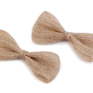 Jute Bows and Jute Flowers / Natural Decoration in Beige Hessian ...