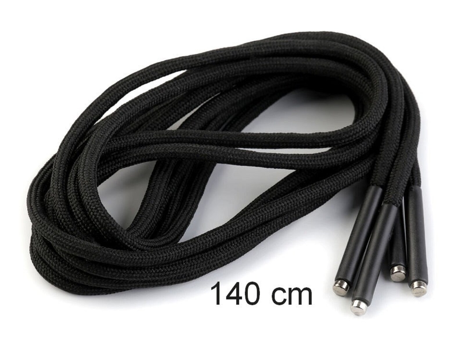 4 Black Hoodie Strings 130/140 Cm With Tips / Shoe Laces With - Etsy