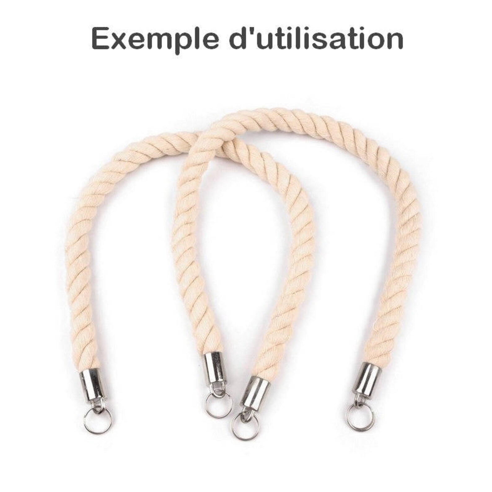 2 Metal Handbag Handle Connectors Ø12 Mm / Shoulder Strap Rope Bag ...