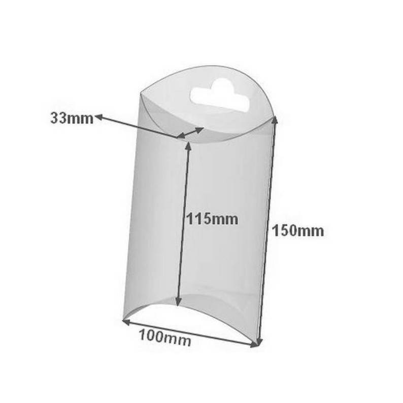 10 Clear Plastic Pillow Boxes With Handtags Many Sizes - Etsy