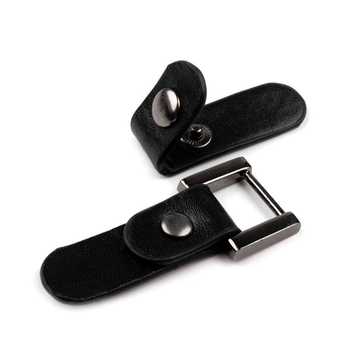 Bag Snaps With Eko Leather Tabs Black / Bag Buckle, Fastener Hook and ...